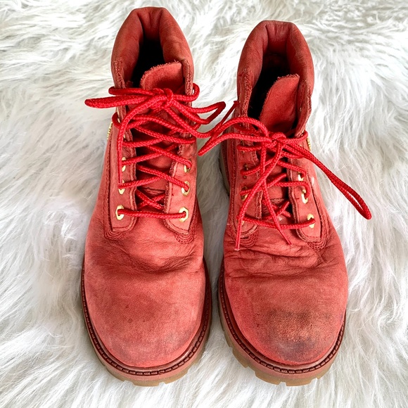 Timberland | Shoes | Timberland Ruby Red Lace Up Waterproof Boots ...